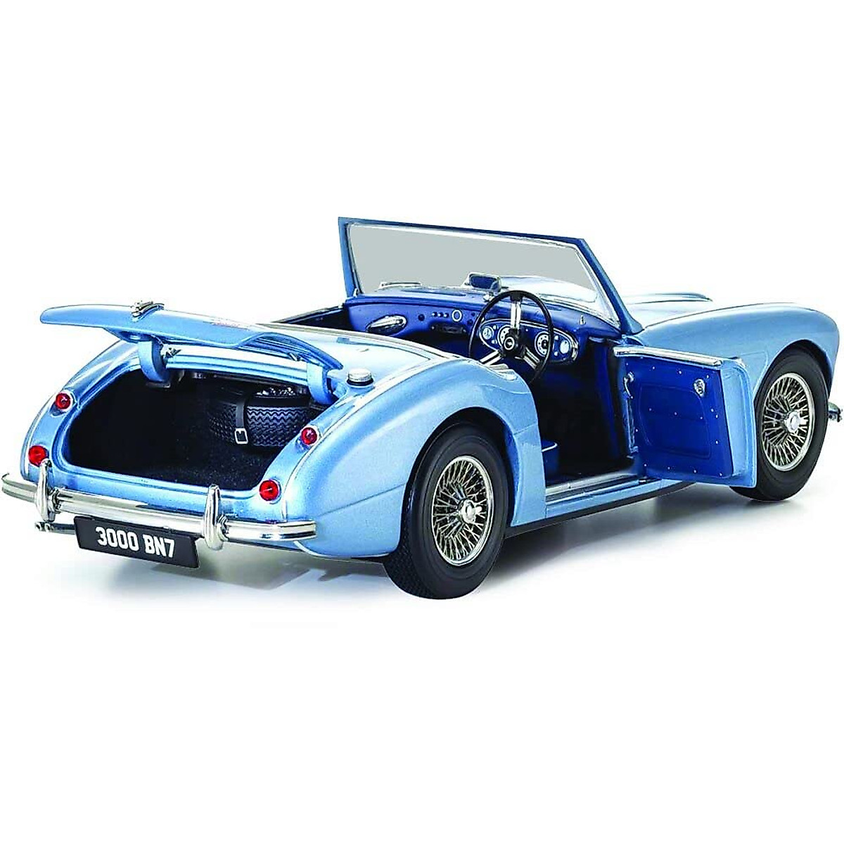 Kyosho Austin Healey 3000 Mk-1 (BN7) Convertible RHD (Right Hand Drive) Healey Blue 1/18 Diecast Model Car 08149 HBL