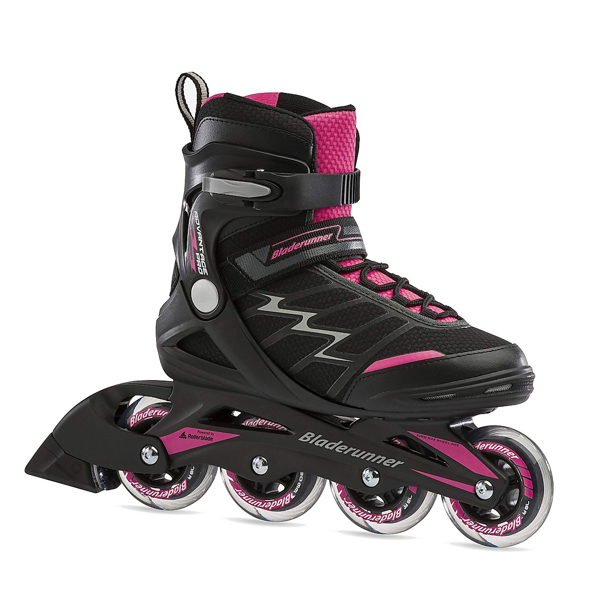 Bladerunner by Rollerblade Advantage Pro XT Women's Adult Fitness Inline Skate, Black/Pink, US 8