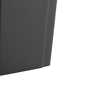 Mix.Home 19 Gallon Black Square Trash can Restaurant Trash can Commercial Trash can Tall Plastic Trash can Industrial Trash can Square Trash cans for Kitchen Janitorial Trash can