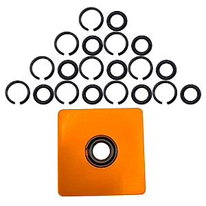 Generic (10 Sets) 1/2"" Impact Wrench Retaining Rings Clip with O-Ring, Compatible with Milwaukee Electric/Pneumatic Type Impact Wrench, Retainer Ring Anvil Install Tool Included, Red