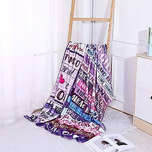 YunTu to My Daughter Blanket from Dad Mom, Warm Letter Throw Blanket for Daughter, Birthday Gifts for Daughter from Mom Dad, Valentine's Gifts for Daughter (Pink Letter, 40 x 50inches(100x130cm))