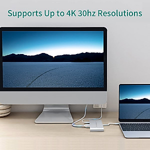 USB C HUB, 3-in-1 USB C Hub with 4K HDMI Adapter, 100 W Type C PD Power Delivery, USB 3.0, Compatible 2022-2016 MacBook Pro New Mac Air/Surface, More, Stable Driver Certified