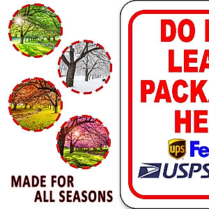 Do NOT Leave Packages Here Delivery Sign for Delivery Driver - Delivery Instructions for My Packages from Amazon, FedEx, USPS, UPS - Indoor Outdoor Delivery Signs for Home, Office, Work - 8.5" x 10"