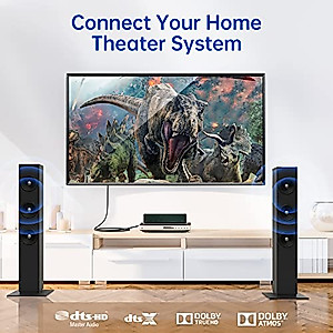 Digital Optical Audio Cable Toslink Cable - [24K Gold-Plated, Ultra-Durable] [S] Syncwire Fiber Optic Male to Male Cord for Home Theater, Sound Bar, TV, PS4, Xbox, Playstation & More – 5.9ft