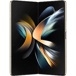 Galaxy Z Fold 4 Cell Phone, Factory Unlocked Android Smartphone, 512GB, Flex Mode, Dual Sim (1x eSim + 1x Nano) Multi Window View, Foldable Display, Korean International Version, Beige (SM-F936NZ)