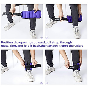Sportneer Adjustable Ankle Weights+Handheld EVA Foam Roller Massage Stick