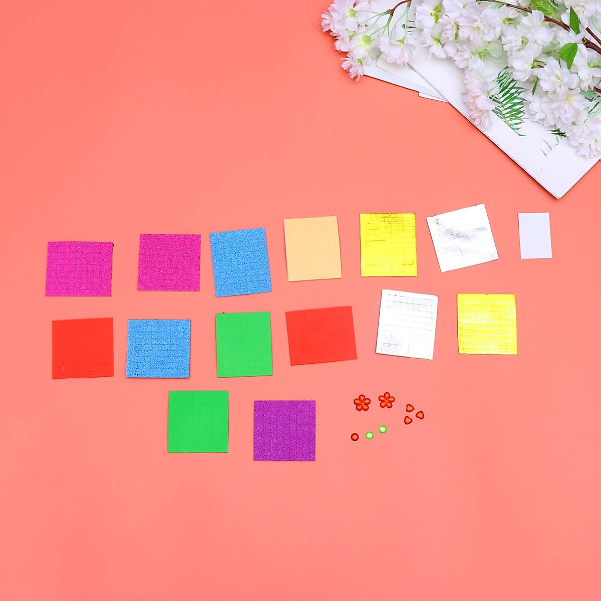 NUOBESTY EVA Diamonds Mosaic Sticker Art Kits for Kids, DIY Handmade Art Crafts Sticker for Kids, 12 Pieces