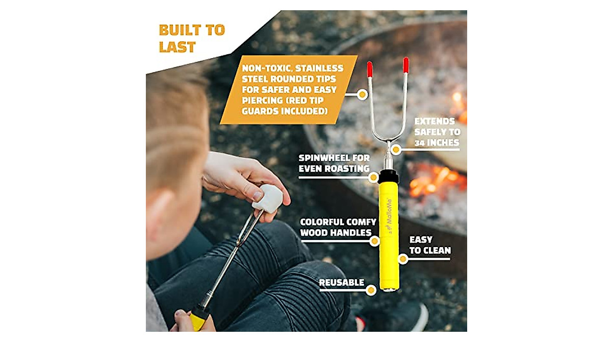 MalloMe Marshmallow Roasting Sticks - Perfect for S'mores