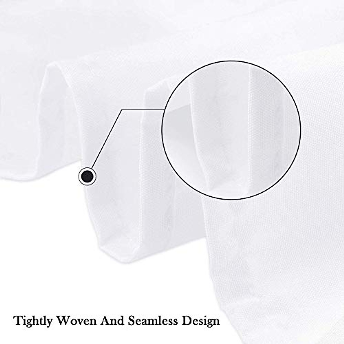 TANIASH 6 Packs White Round Tablecloth -90inch, 100% Polyester Table Cover for Wedding/Party/Birthday