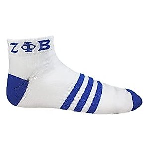 Zeta Phi Beta White Ankle Socks