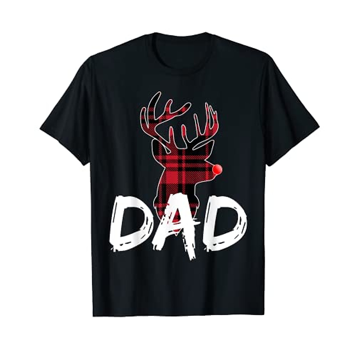 Dad Family Matching Pajama Shirt Christmas Red Nose Deer