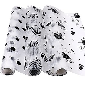 MAMUNU 3 PCS Shelf Liners for Kitchen Cabinets, Non-Adhesive EVA Drawer Liner, Waterproof and Non-Slip Refrigerator Cupboard Mat for Cabinet, Drawers, Dining Tables, Dressers(17.7" x 47.2")
