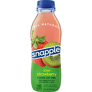 Snapple Kiwi Strawberry Juice Drink, 16 fl oz recycled plastic bottle, Pack of 12