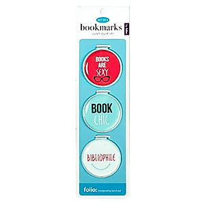 Just Clip it! Quote Bookmarks - (Set of 3 Clip Over The Page Markers) A Book A Day Keeps Reality Away, Book Nerd, Funny Bookmark Set - Ideal for Bookworms of All Ages... Adults Men Women Teens & Kids