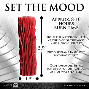Thorn Drip Candle for Wellness and Relaxation & Romantic Candle Massage. Low Melting Point. Unscented Paraffin Body Wax. Perfect Spa Gift for Self-Care. 1 Piece, Red.