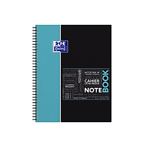 Oxford 400037407 Notebook Study Pack of 5 with 4 Colours Digital College Pad A4+ Lined 80 Sheets