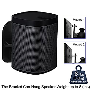 Bealuffe Speaker Wall Mount Brackets, Universal Mount for Surround Sound Speakers, Satellite Speaker Wall Mounting Brackets for Home Theater 2 Pack