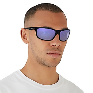 ARNETTE Unisex Sunglasses Shiny Black Frame, Grey-Black Lenses, 63MM