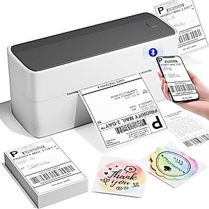 Memoqueen Shipping Label Printer 4X6 - Bluetooth Thermal Label Printer for Small Business and Shipping Packages