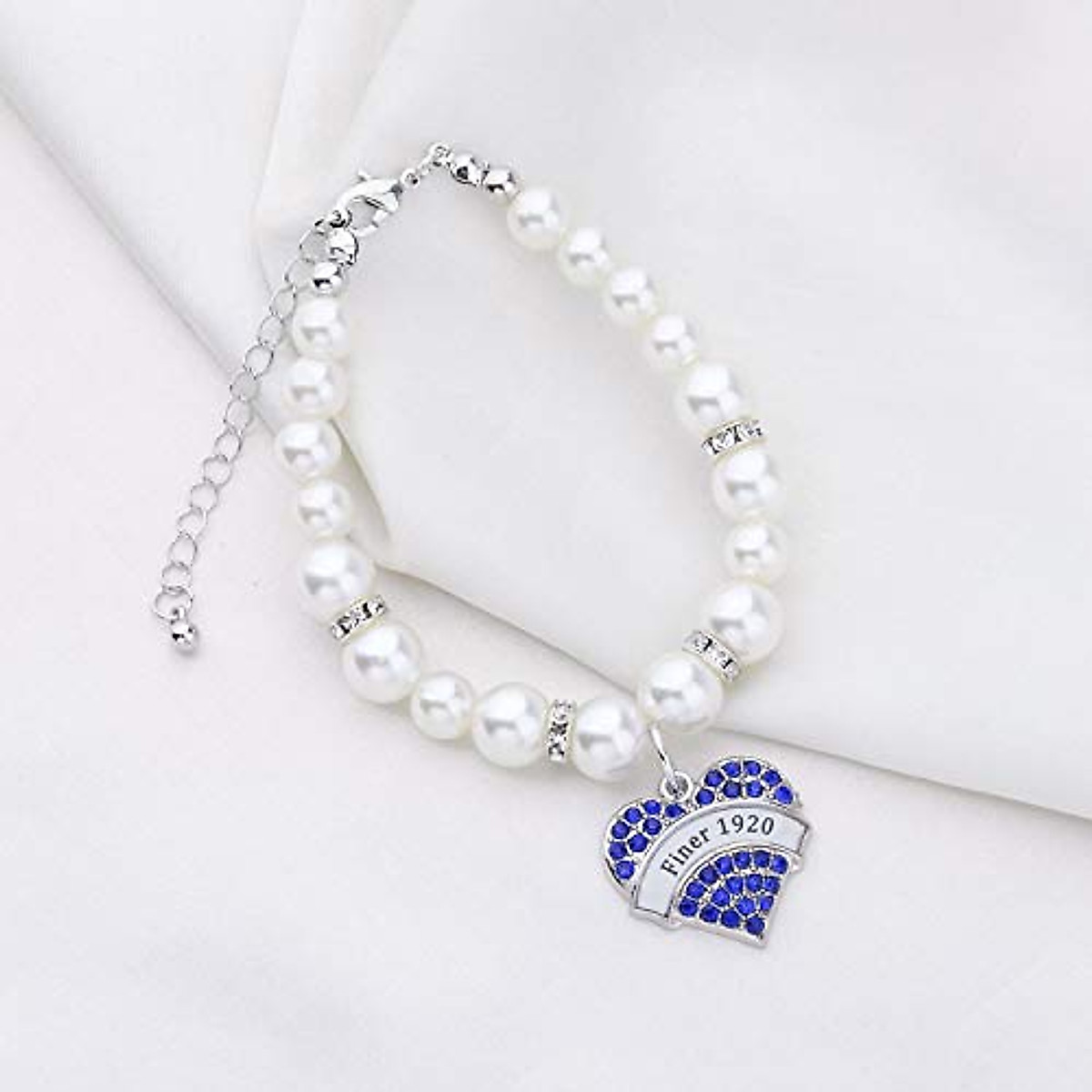 UJIMS Finer Women Bead Bracelet Gift for Women Girl Greek Sorority Jewelry BFF Sisterhood Gift(Finer20 Bead Bracelet)