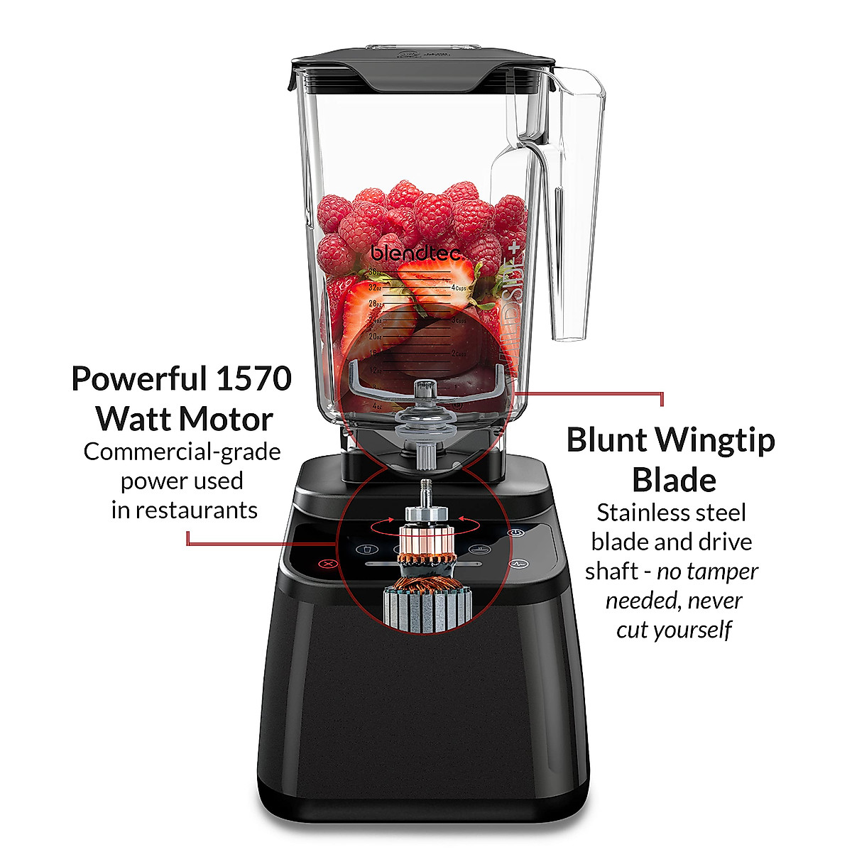 Blendtec Blender, Designer 625, Pomegranate