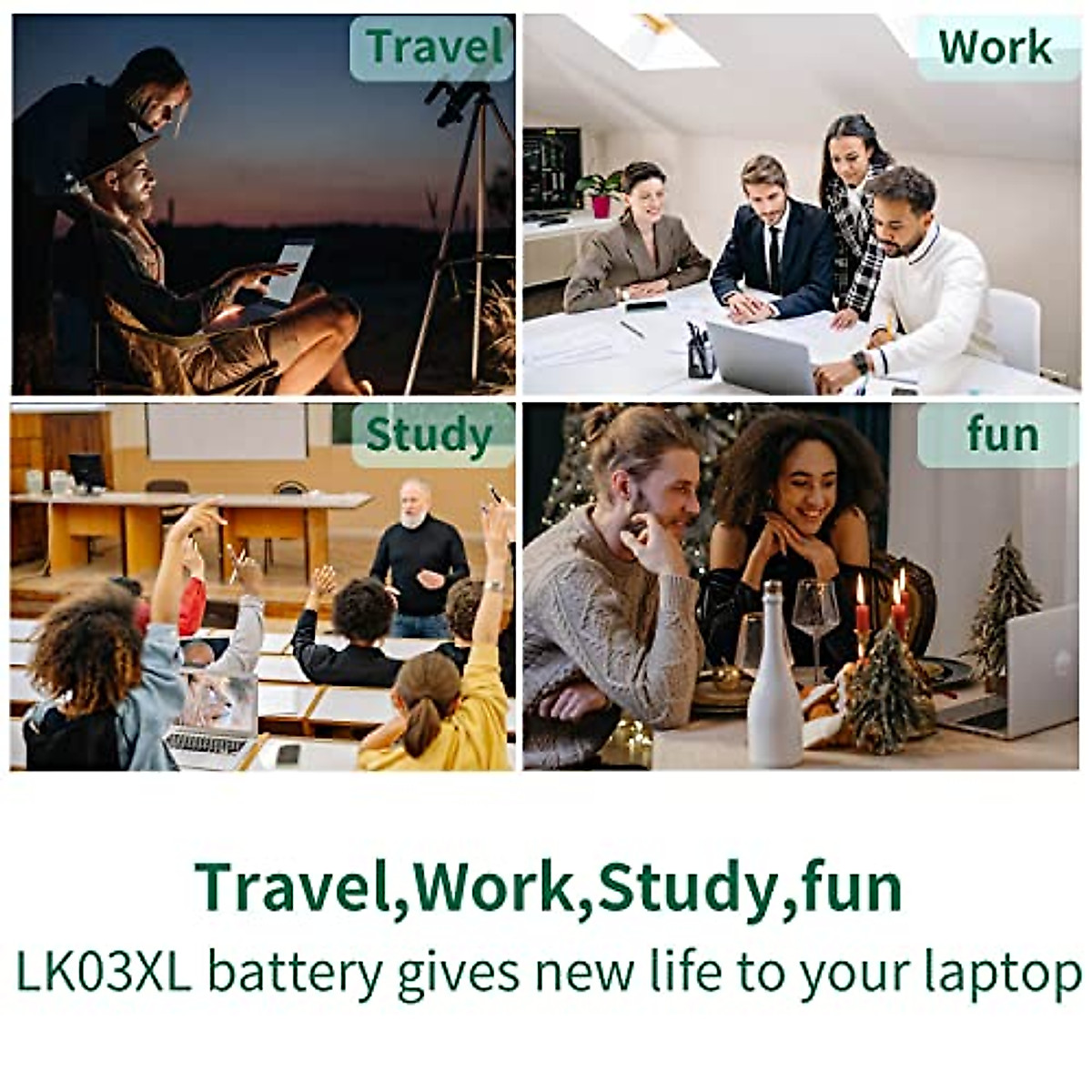 DMKAOLLK LK03XL L09281-855 Battery for HP Envy X360 Convertible 15m-cn0xxx 15-cn0xxx 15m-cp0xxx 15-cr0xxx 15-bp0xx 15-bq2xx 17-ae1xx 15m-cn0012dx 15m-cn0012dx 17m-bw0013dx LK03052XL 916814-855