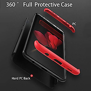 MuZiFei Case for Galaxy S9 Plus, 3-in-1 Ultra-Thin Slim Hard PC Case Cover Anti-Scratches 360 Degree Full Body Protective Cover Compatible with Samsung Galaxy S9+ Plus 6.2“ (Black)