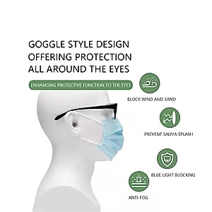 AIMADE Safety Glasses Goggles Anti Fog Stylish Protective Goggles Eyewear Blue Light Blocking Glasses for Men/Women (Clear grey)