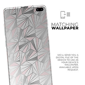 DesignSkinz Karamfila Silver & Pink Marble V1 Protective Vinyl Decal Wrap Skin Cover Compatible with The Samsung Galaxy S20 (Screen Trim & Back Glass Skin)