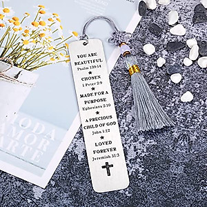 Baptism Gifts Confirmation Gifts for Women First Communion Gifts Inspirational Christian Gifts Bible Verse Bookmark with Tassel Book Lover Gifts for Women Birthday Christmas Bookmarks Gifts for Friend
