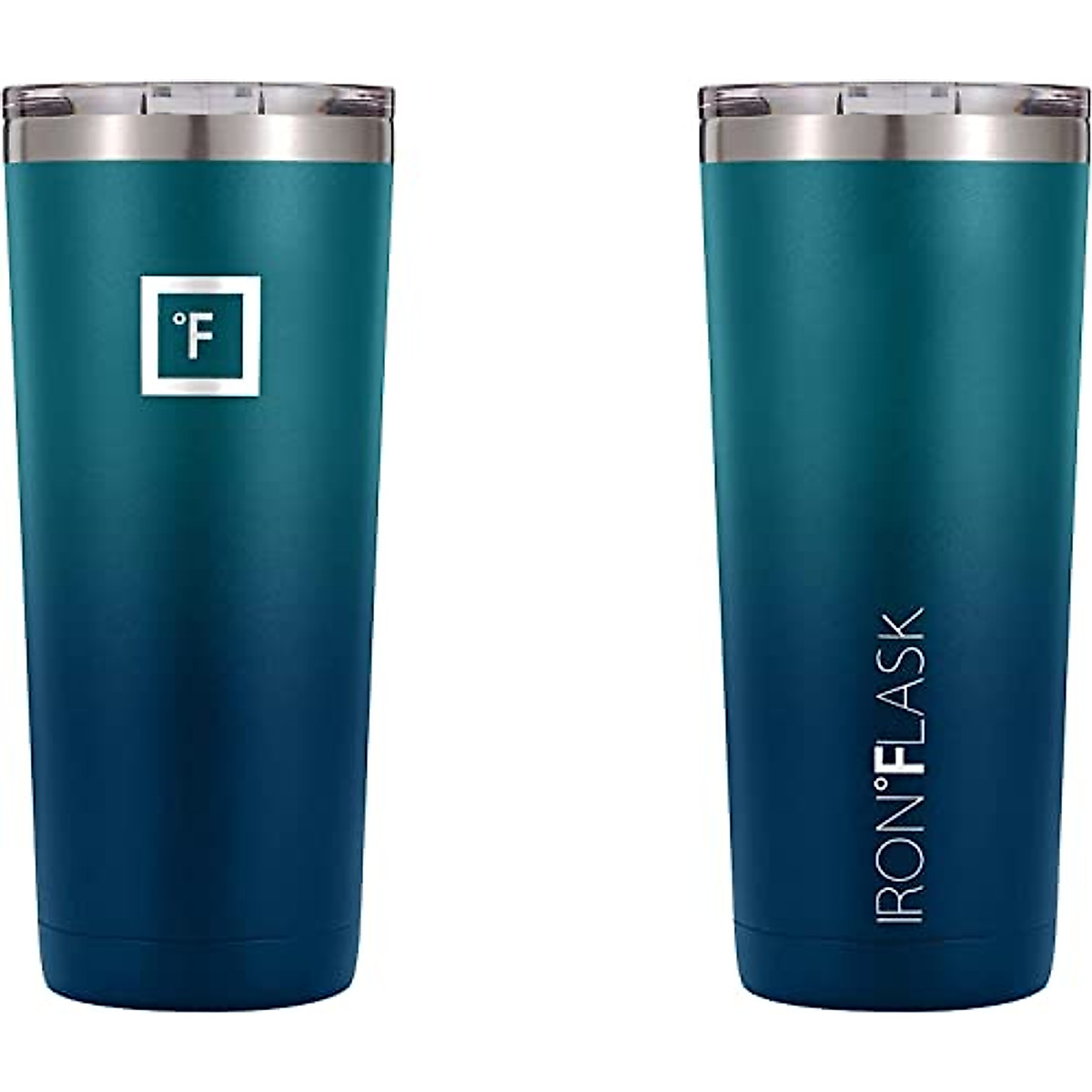 IRON °FLASK Classic Tumbler - 32 Oz, Vacuum Insulated Stainless Steel, Hot Cold, Double Walled, Thermo Travel Mug, Water Metal Canteen, Dark Night