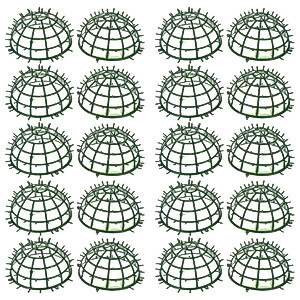 EXCEART 10pcs Plastic Frame for Artificial Boxwood Topiary Ball DIY Flower Ball Grass Balls Flower Arrangement Holder Egg Floral Cage for Garden Home Decor, 10X10cm, (X5GV50I014T16O)