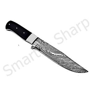 Smart & Sharp Custom Handmade Damascus Steel Hunting Knife/Skinning Knife AA-17244 and 17245 (Black Micarta)