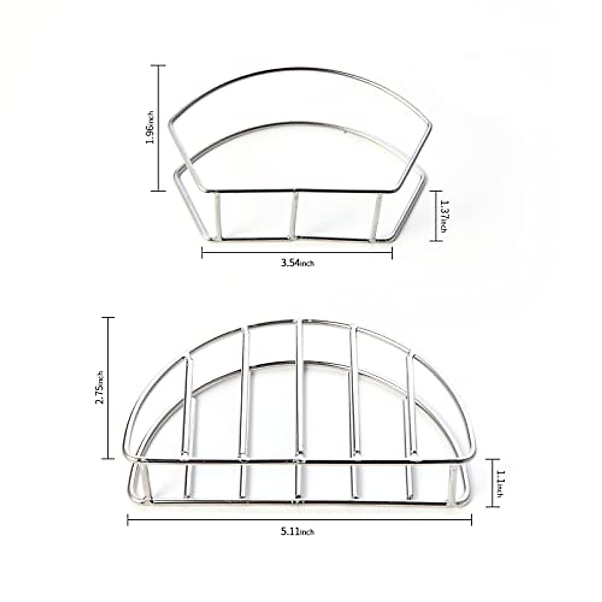 Yaoxianwu Taco Shell Mold Stand - Stainless Steel Tacos Shells Maker for Baking, Fryer or Air Frying Make Crispy Flat-Bottom Tacos Shells Holder Stand Tortilla Maker at Home (Pack of 2 Sets)
