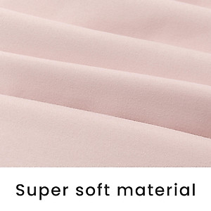 Mohap 1 Duvet Cover with 2 Pillow Shams Full Size for All Seasons - 3 Piece Home Bedding Comforter Cover with Zipper Closure - Ultra Soft Double Brushed Microfiber, 80 X 90 Inches - Pink