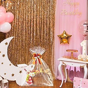 Sinload 12 Pcs 50" x 56" Cellophane Gift Bags Extra Large Cellophane Bags Clear Basket Bags for Gift Baskets, Jumbo Big Opp Plastic Cellophane Wrap Large Size Clear Gift Bags