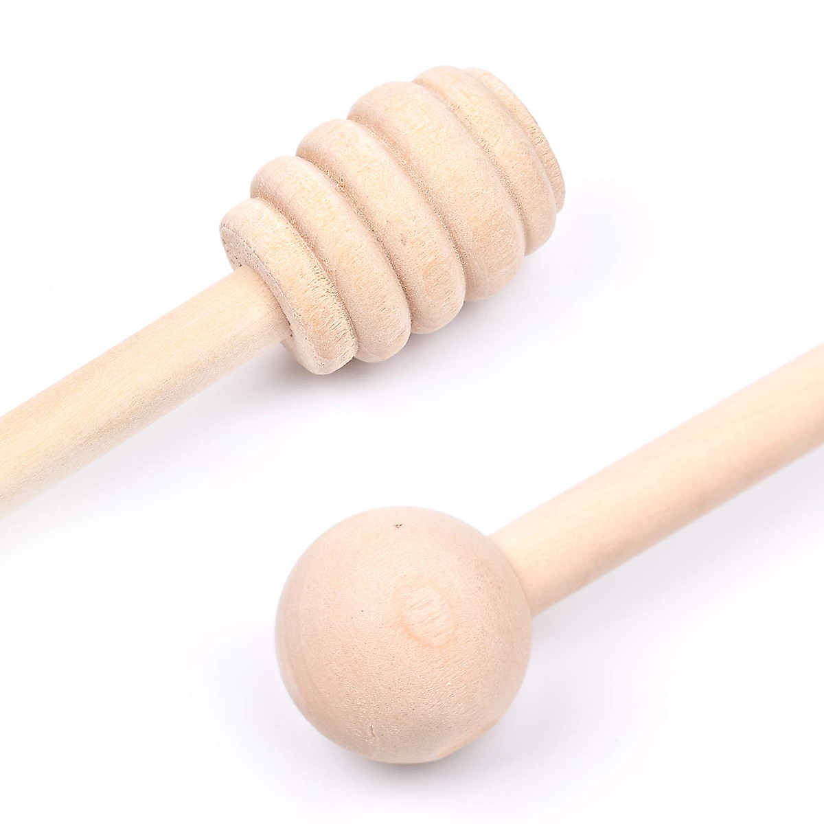 24 Pack Mini Wooden Honey Dipper Sticks, 4 Inch Mini Honey Stirrer Stick, for Honey Jar Dispense Drizzle Honey and Wedding Party Gift