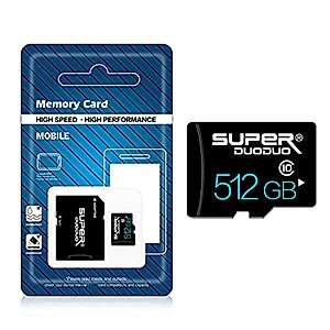 512GB Micro SD Card Class 10 Memory Card Fast Speed TF Card for Android Smartphone,Digital Camera,Tablet,Surveillance and Drone