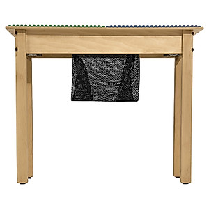 Wood Designs - TP3131PGN20-BG -TP3131PGN20 Time-2-Play Duplo Compatible Square Table with Storage for Kids, Blue & Green