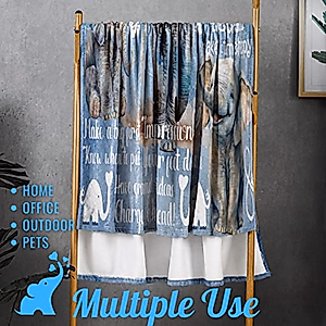 Elephant Gifts for Women, Just A Girl Who Loves Elephants, Throw Blanket for Sister, Daughter, Coworkers, Friends, 65 x 50 Inches, Blue