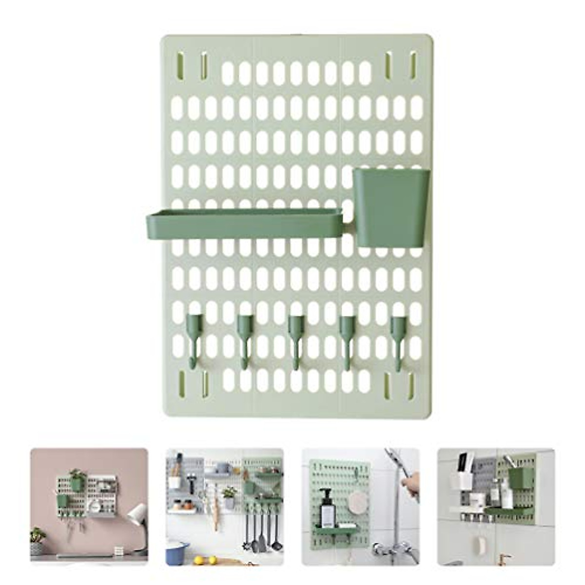 Cabilock 8pcs Rustic Floating Wall Shelves Decorative Storage Rack Bedroom Kitchen Shelving Rustic Storage Holder