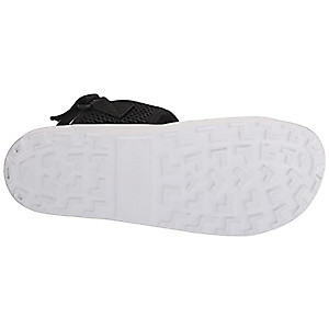 adidas Originals Women's Adilette ADV Slide Sandal, Black/White/Off White, 8