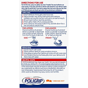 Super Poligrip Extra Strength Denture And Partials Adhesive Powder, 1.6 Ounce