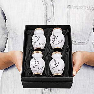 Trupoint Memorials Cremation Urns for Human Ashes - Decorative Urns, Urns for Human Ashes Female & Male, Urns for Ashes Adult Female, Funeral Urns - White, 4 Small Keepsakes