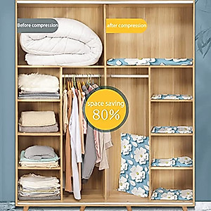 COKUERA Space Saver Bags for Clothes Compression Storage Bags with Hand Pump/Electric Pump Vacuum Compression Bag Perfect for Travel/Home Storage Reusable Vacuum Bags for Travel