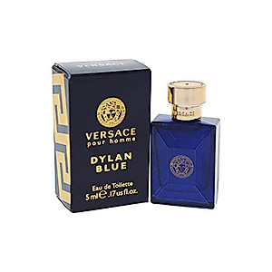 Versace Dylan Blue Mini Eau de Toilette Splash for Men, 0.17 Ounce