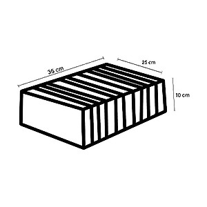 Drawer White Organizer For T-Shirts With 10 Niches, 2 Units