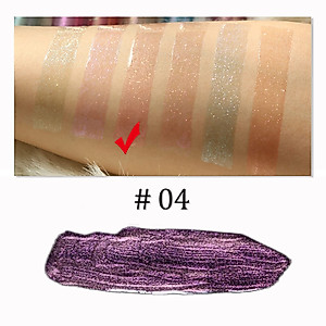 Rosarden Long-Lasting Shiny Liquid Lipstick, Diamond Shimmer Metallic Lip Gloss, Waterproof, Moisturizing, Popular Shiny Lip Gloss for Face & Eyes Makeup