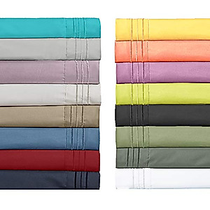 Comfii Home Ultra-Soft Cool Dry Microfiber 4-Piece 1800 Hotel Bedsheets - Deep Pocket 14in - Wrinkle & Fade Free - Hypoallergenic, Embroidery Design (Burgundy, Queen)