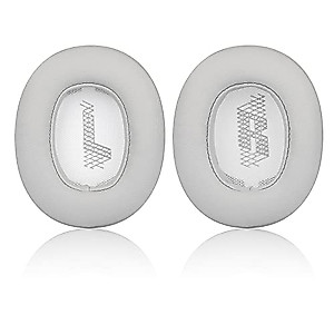 Jecobb Replacement Earpads for JBL E55 E55BT Quincy Edition Over-Ear Headphones with Protein Leather & Memory Foam Ear Cushions (Grey)